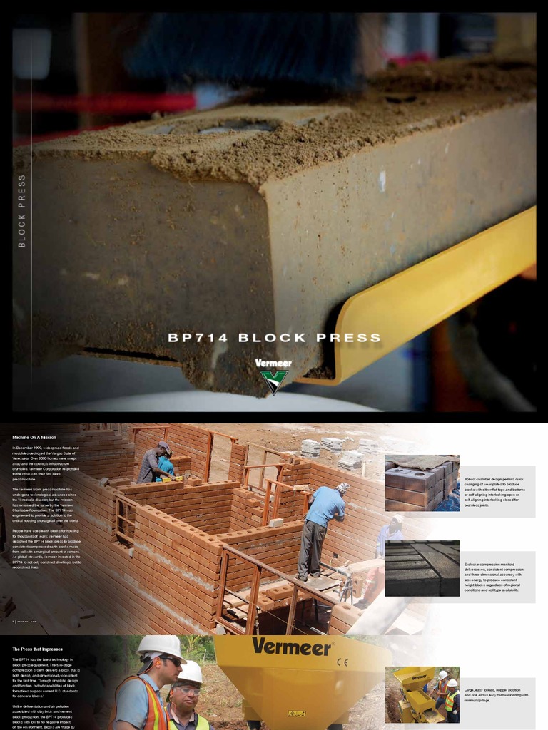 Adobe Vermeer Block Press Bp714 Shett | PDF | Soil | Engines