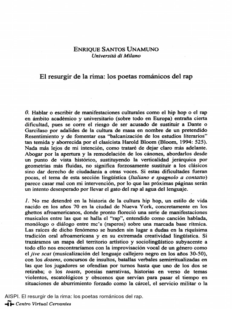 El Resurgir de La Rima en El Rap | PDF