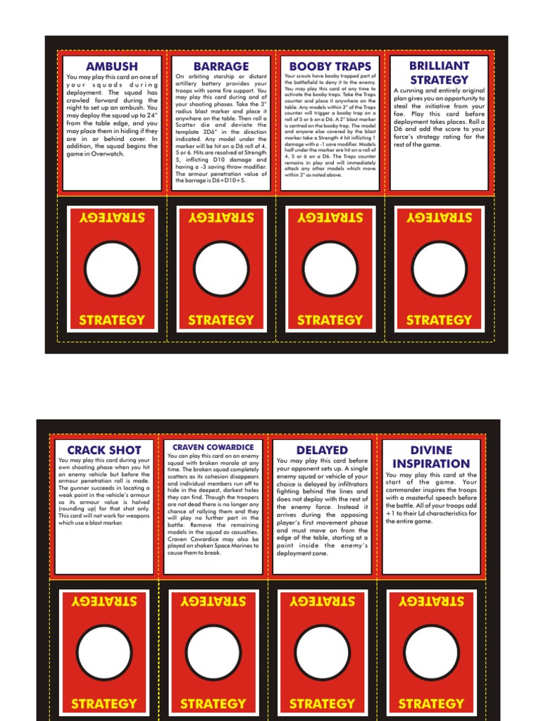 Strategy Cards PDF | PDF