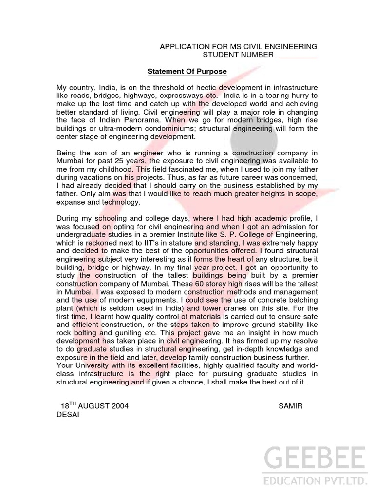 Sop Civil Ms | Engineering | Civil Engineering