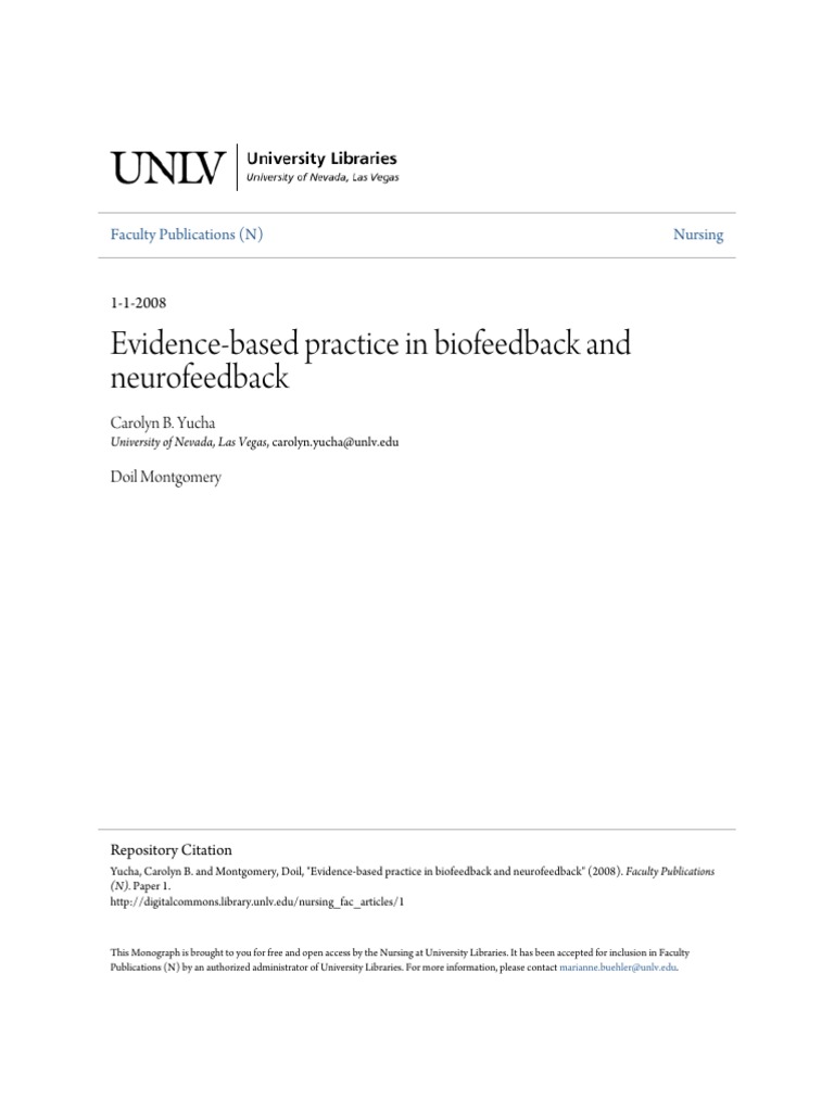 Evidence-Based Practice in Biofeedback and Neurofeedback | PDF ...