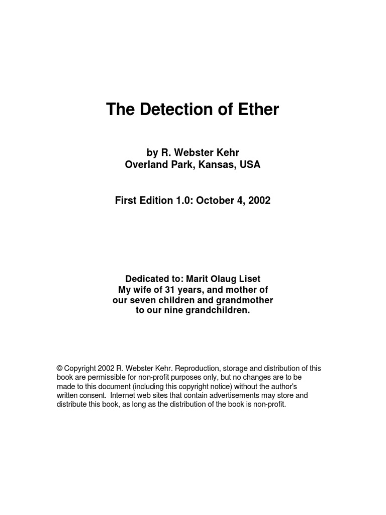 A Ether Detection | PDF | Philosophy