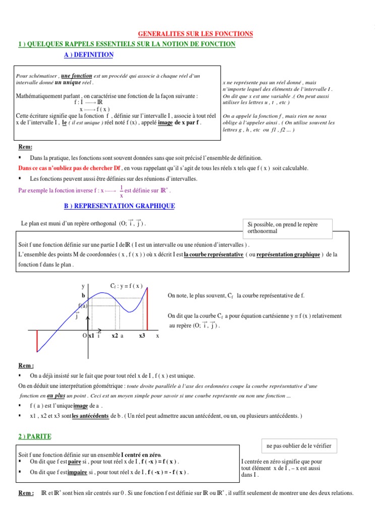 Notions de Monotonie des Fonctions | PDF | Fonction monotone | Extremum