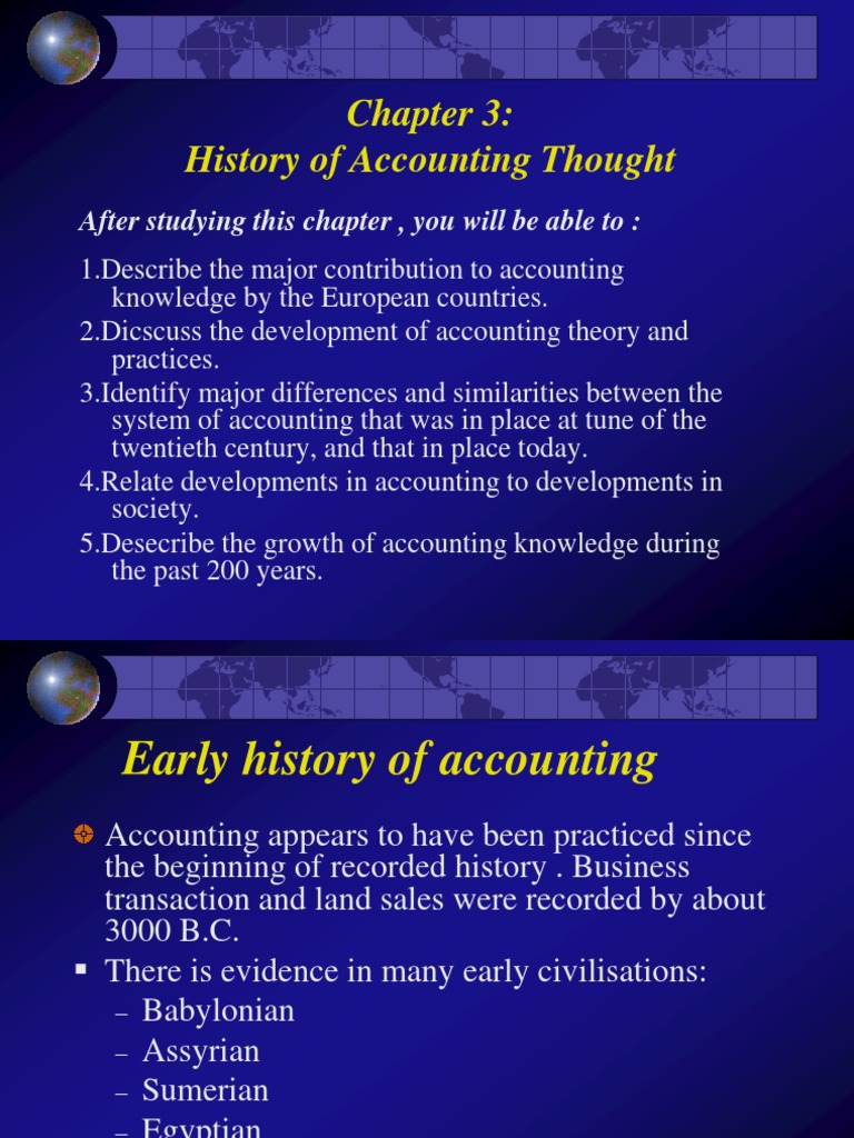 History of Accounting Thought-1 | PDF | Debits And Credits | Economies