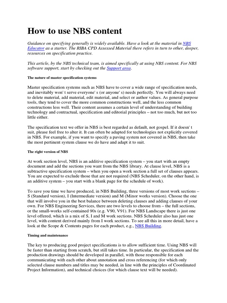 Using NBS Content Effectively | PDF | Art | Computers