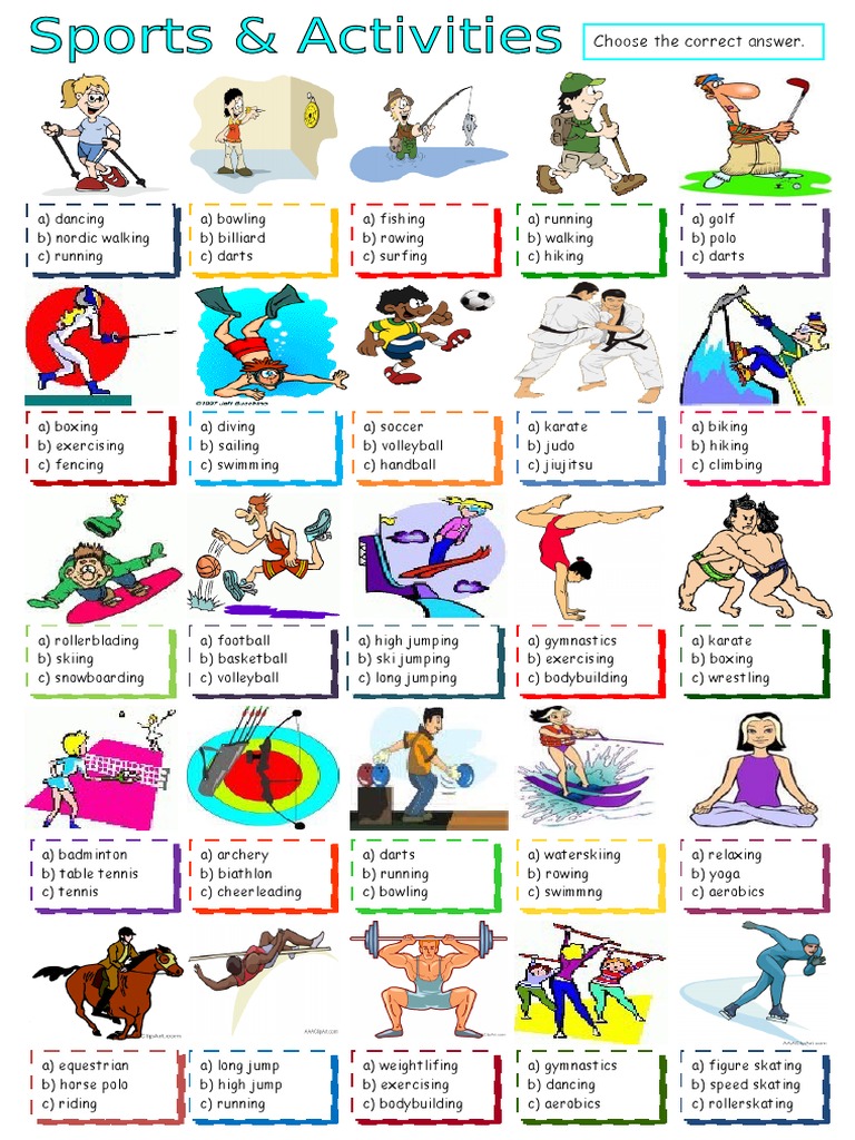 Popular Sports and Activities List | PDF