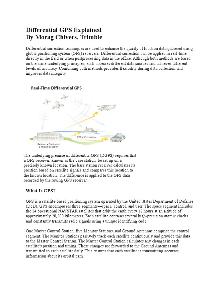 Differential GPS Explained | PDF | Global Positioning System ...
