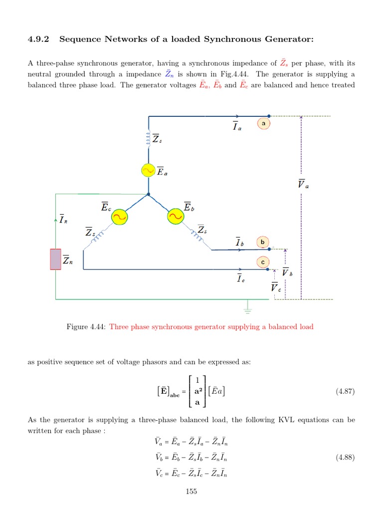 Sequence Networks of Synchronous Generators and Transformers | PDF ...