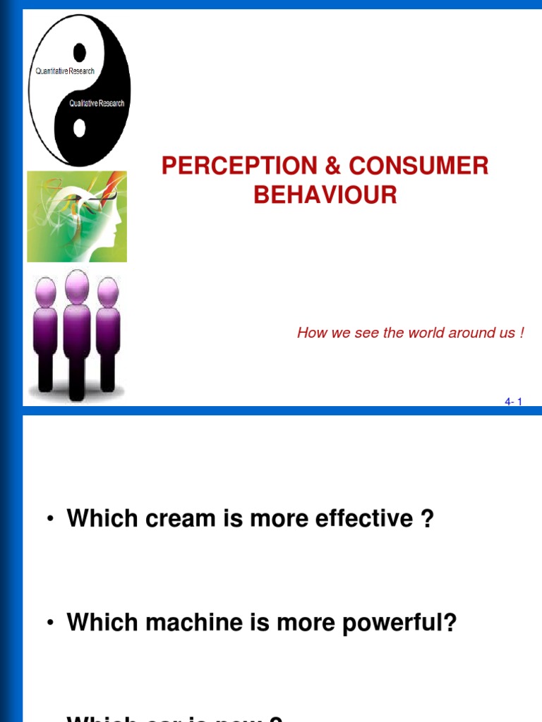 Perception Consumer Behaviour | PDF | Perception | Stimulus (Physiology)