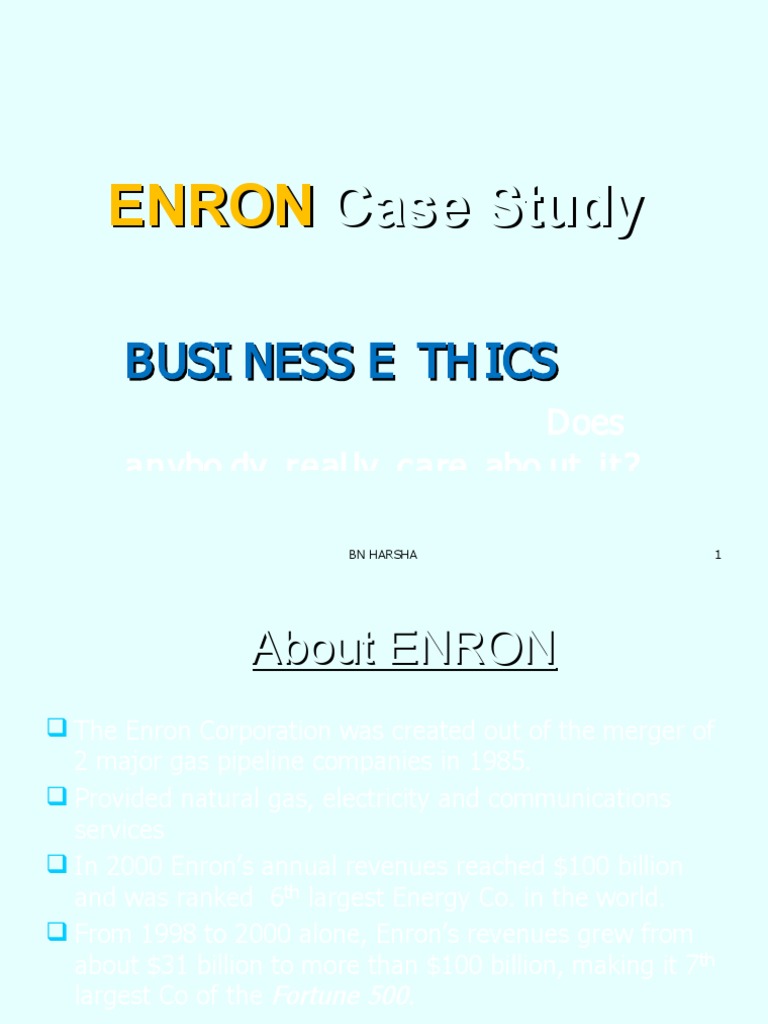 ENRON Case Study | PDF