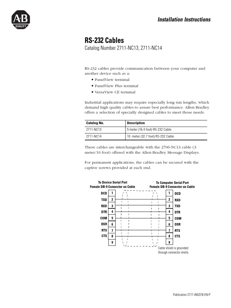 Cable Serial Rs232 para Panel View | PDF | Computers