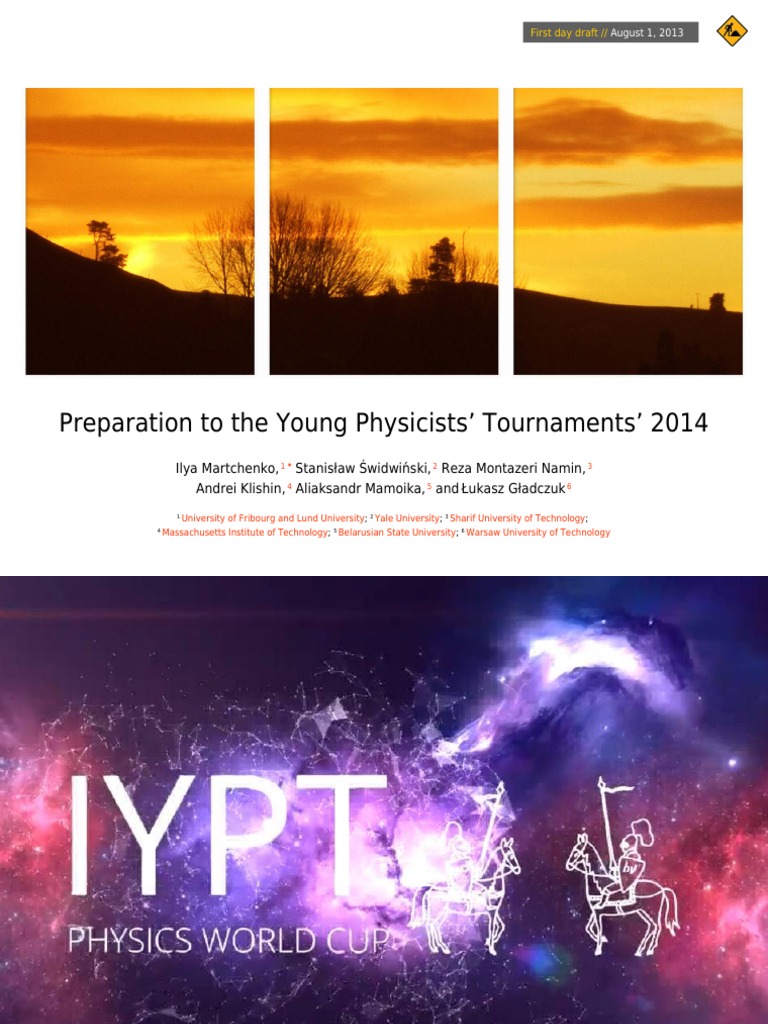 FDD 2014 IYPT Reference Kit | PDF | Holography | Physics