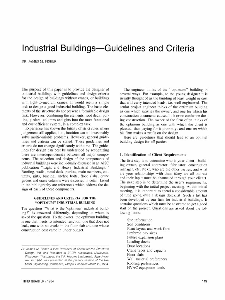 Industrial Buildings-Guidelines and Criteria | PDF | Roof | Crane (Machine)