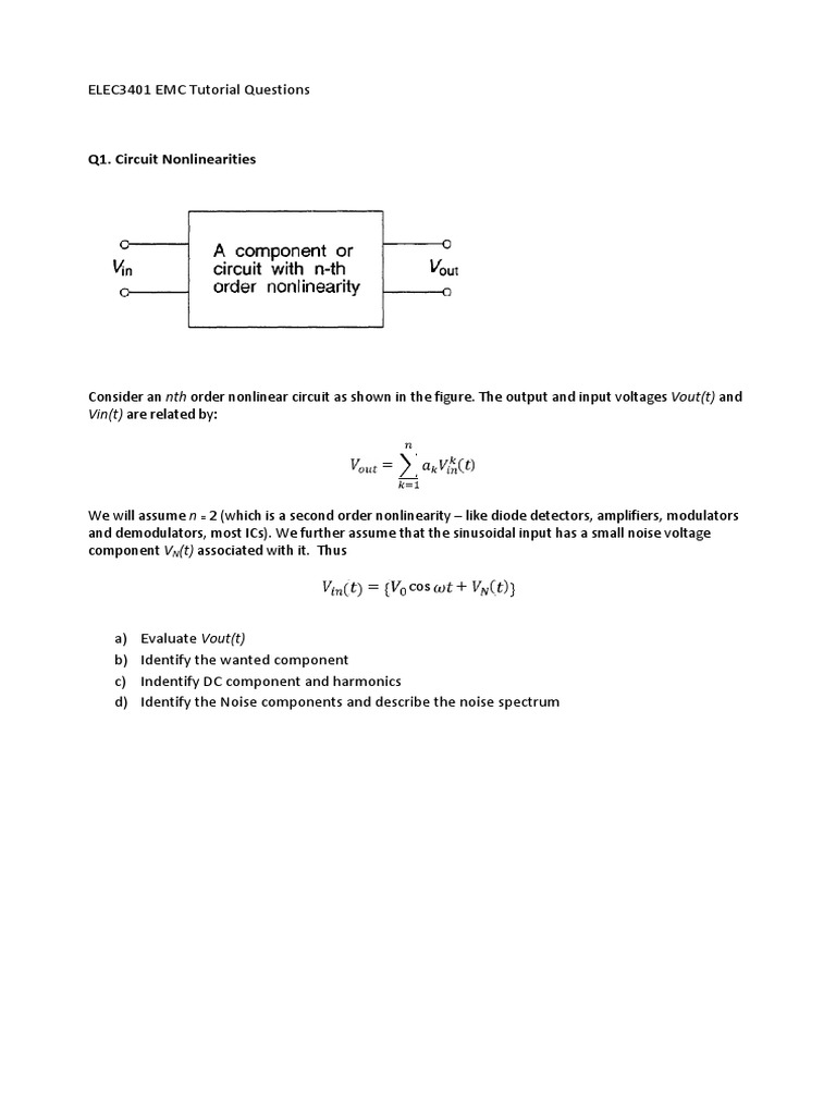 EMC Tutorial Questions | PDF | Wavelength | Scientific Phenomena