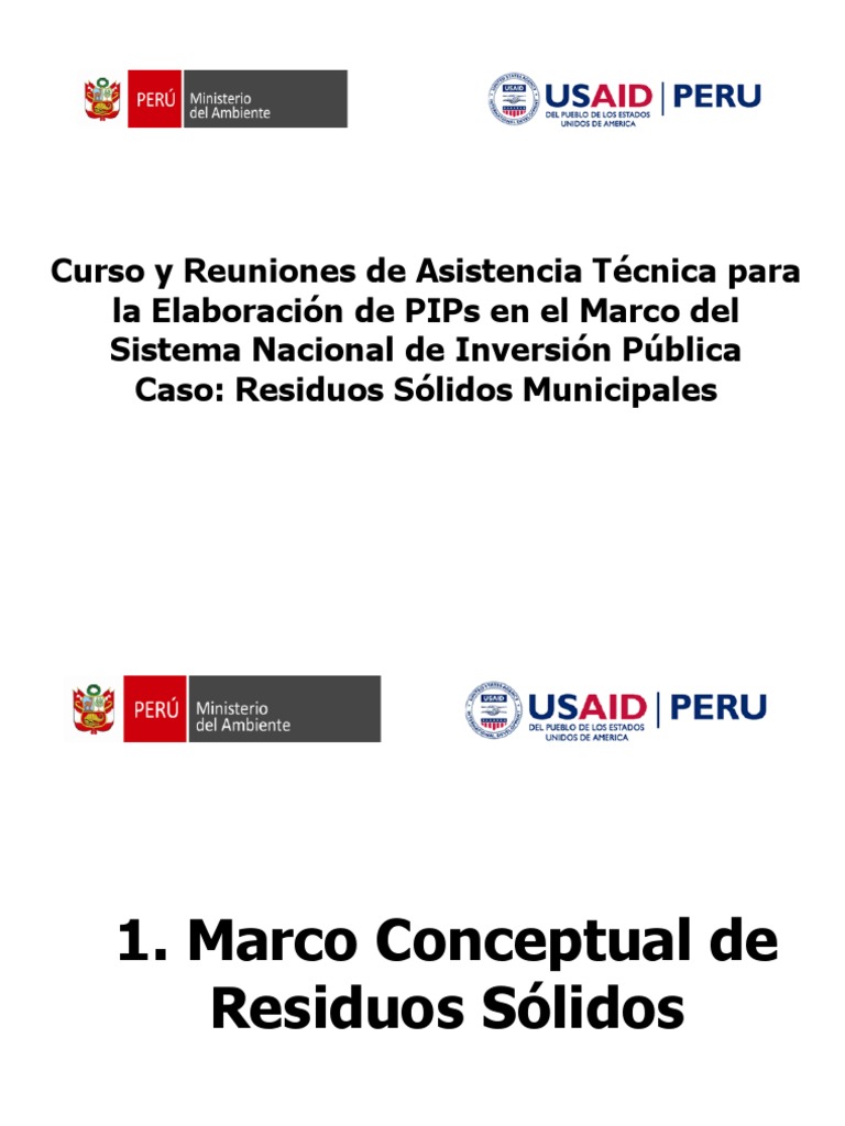 03 Marco Conceptual de Residuos Solidos C.E | Descargar gratis PDF | Vertedero | Residuos