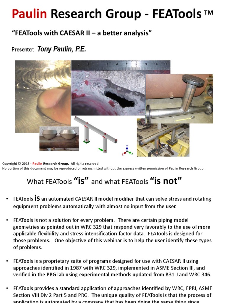 Examples Applying Fea Results With Caesar II Models Webinar | PDF ...