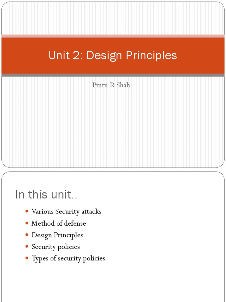Design Principles in Information Security | PDF | Computer Security ...
