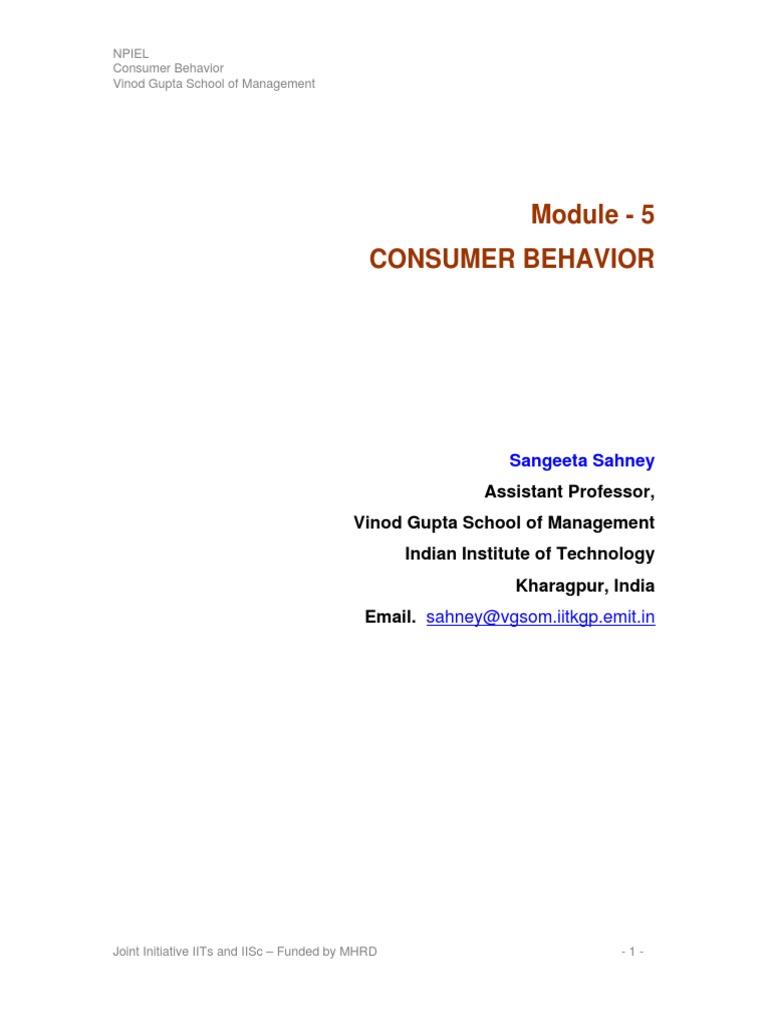 Brettmans & EKB Model | PDF | Consumer Behaviour | Behavior