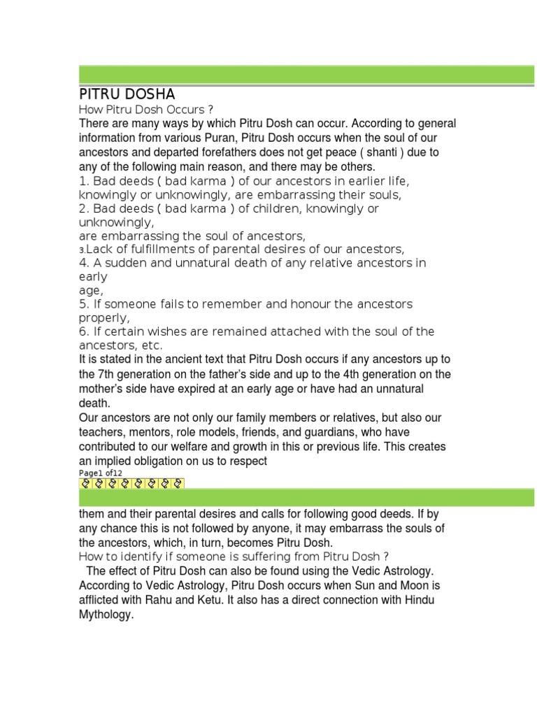 Pitru Dosha | Download Free PDF | Astrology | Esoteric Cosmology