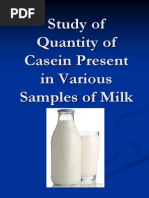 Casein Quantity in Milk Samples Study | PDF | Milk | Food And Drink