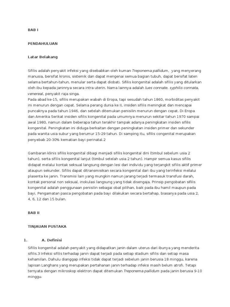 Sifilis Pada Ibu Hamil | PDF
