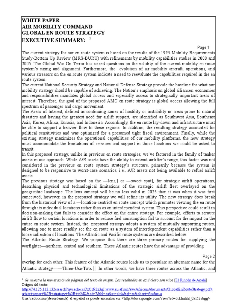 WHITE PAPER AIR MOBILITY COMMAND | United States Air Force | Aerial ...