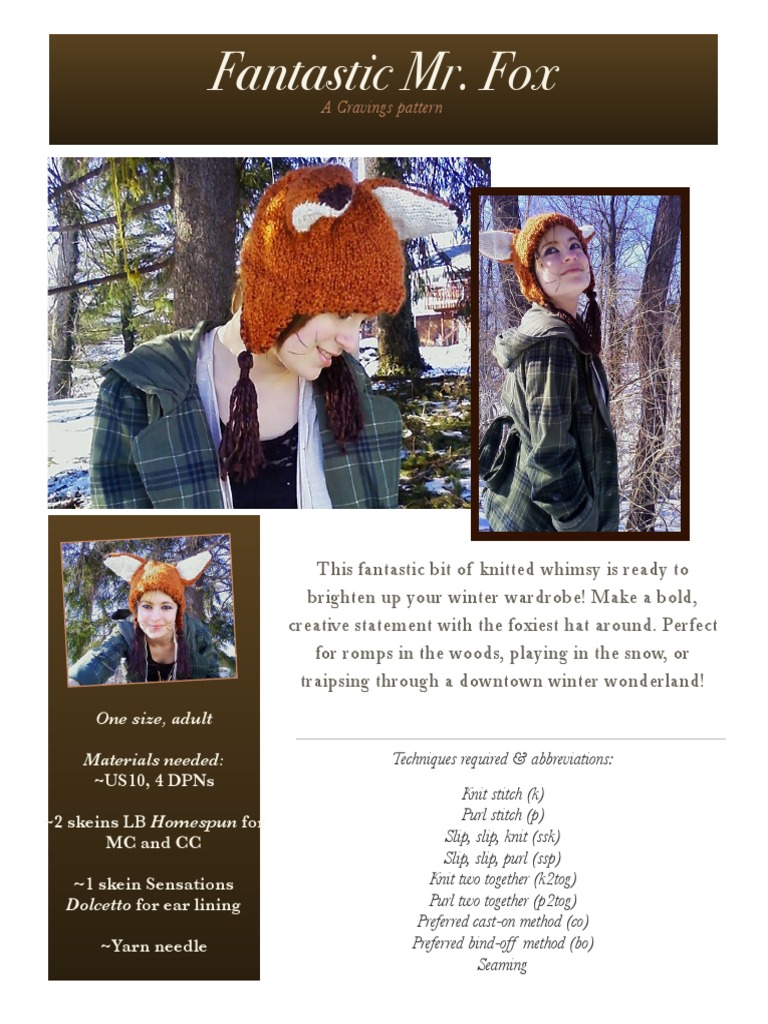 Fantastic MR Fox | PDF | Basic Knitted Fabrics | Knitting