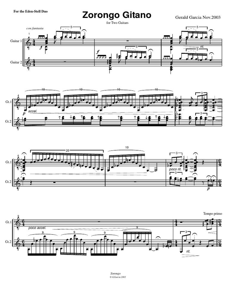 Zorongo - 2 Guitars | PDF | Formes musicales | Notation musicale