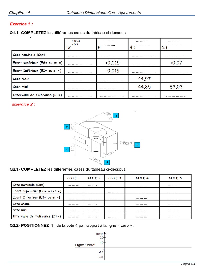 TD Cotation Dimensionnelle-E | PDF