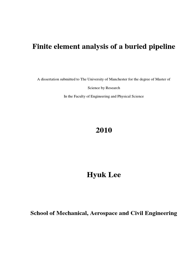 Finite Element Analysis of A Buried Pipeline | PDF | Earthquakes | Structural Load