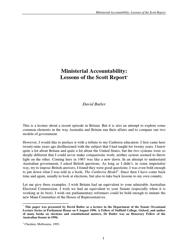 Lessons of The Scott Report | PDF