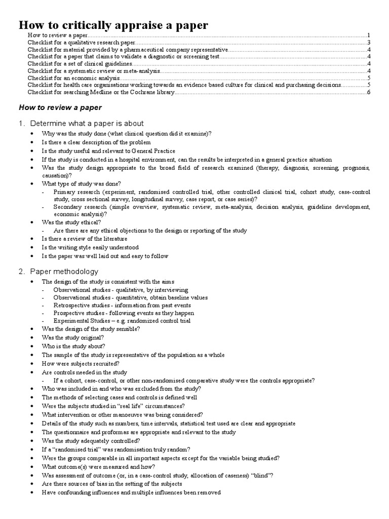 Critical Appraisal | Clinical Trial | Meta Analysis