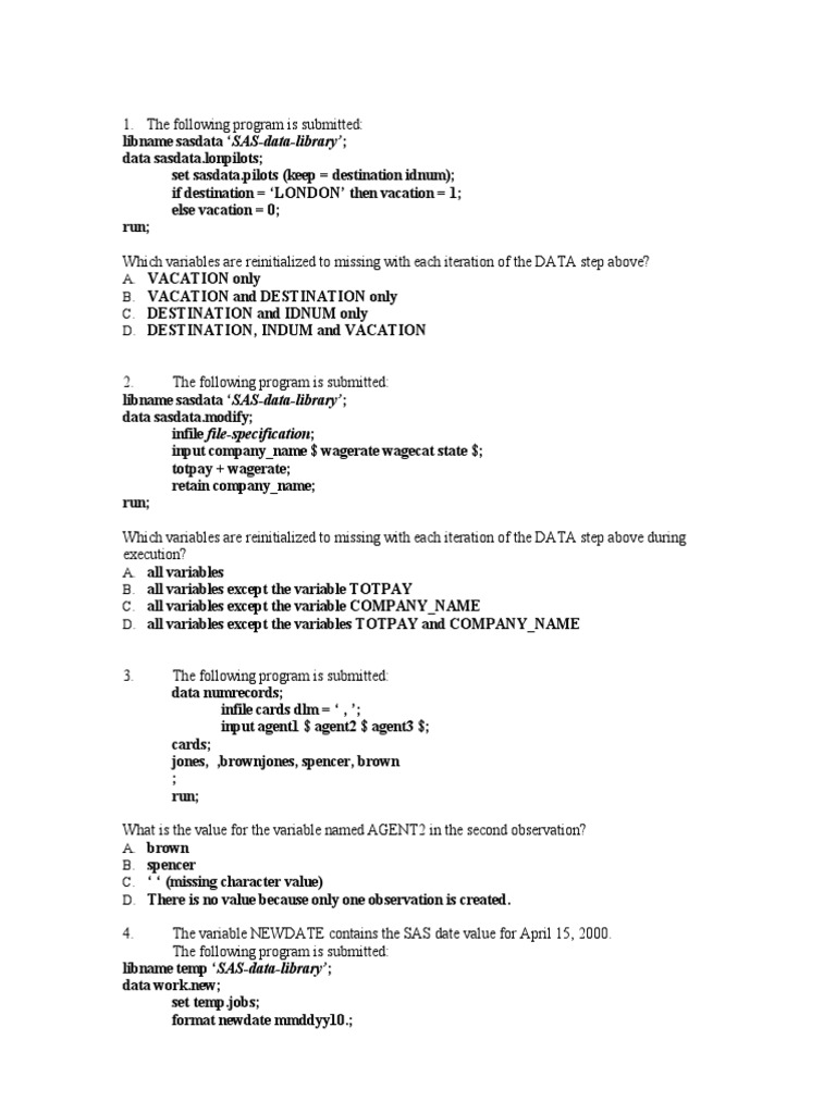 Sas Test | PDF | Data | Computer Data