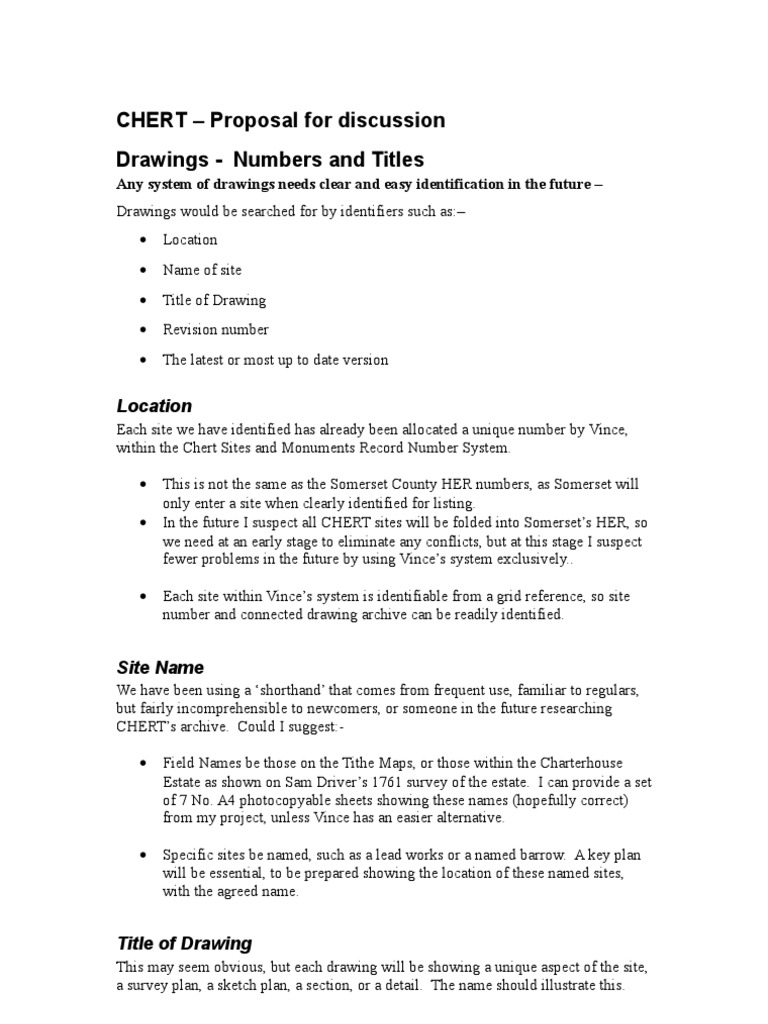 Drawing Numbering System - CHERT 2005 | PDF