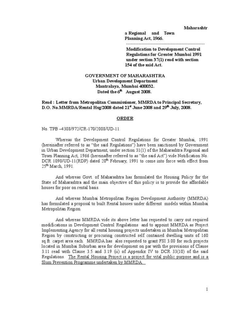 DCR | PDF | Mumbai | Wall