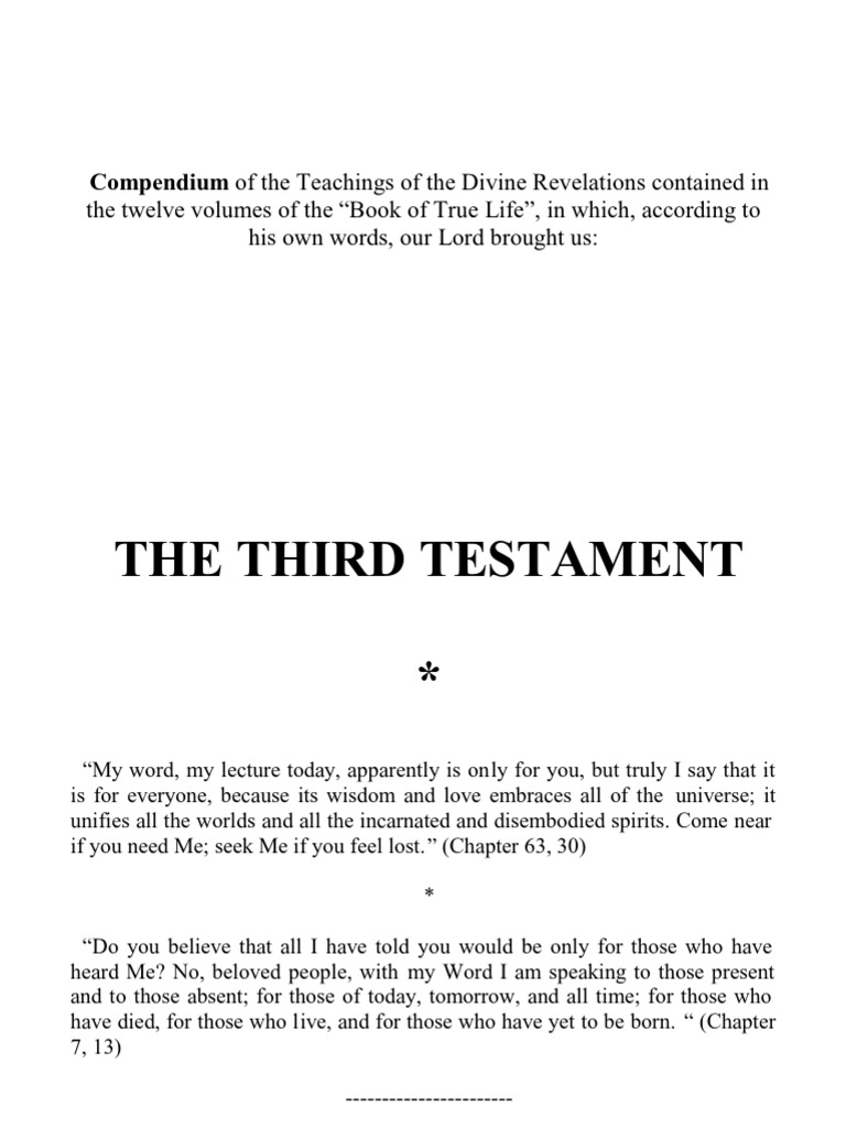 The Third Testament | PDF