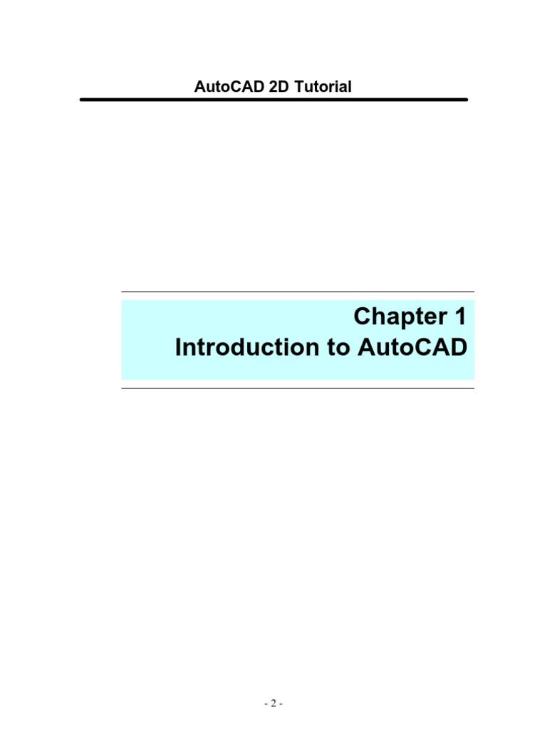Introduction To Autocad Pdf Menu Computing Auto Cad