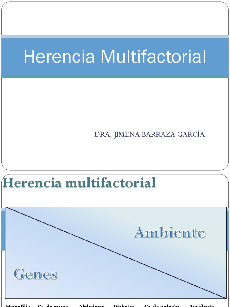17 - Herencia Multifactorial | PDF | Herencia | Gene