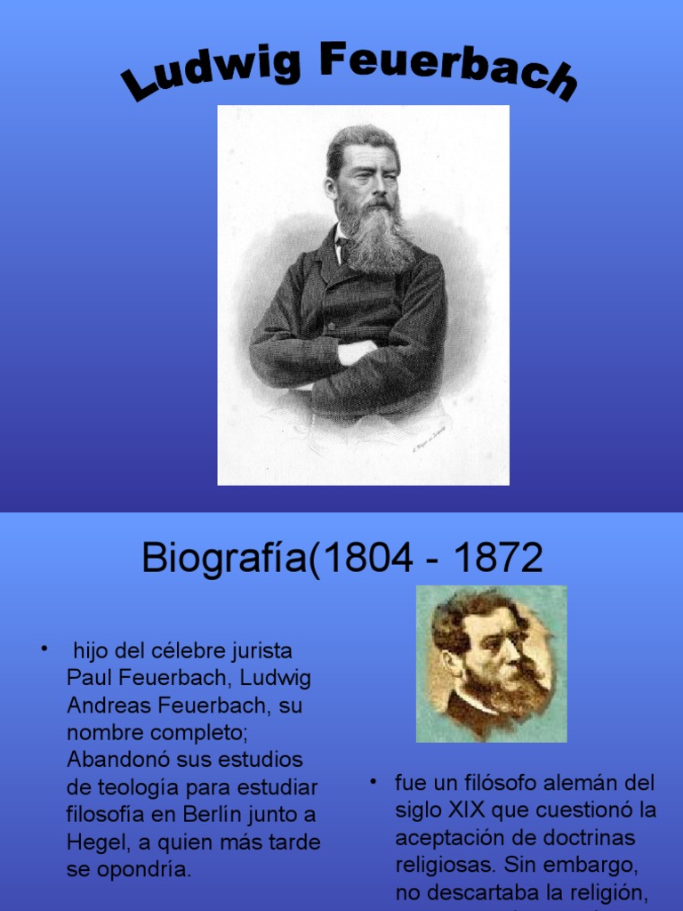 Ludwig Feuerbach | PDF | Metafísica | Teorías filosóficas