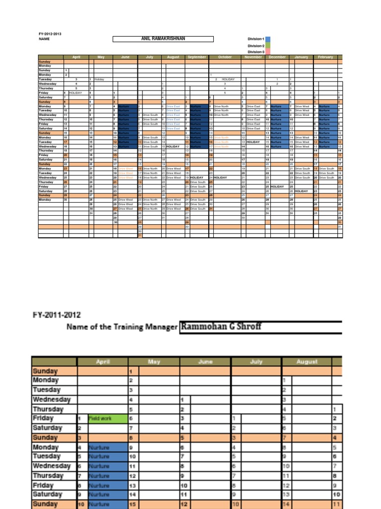 FY-2012-2013 Yearly Calendar | PDF