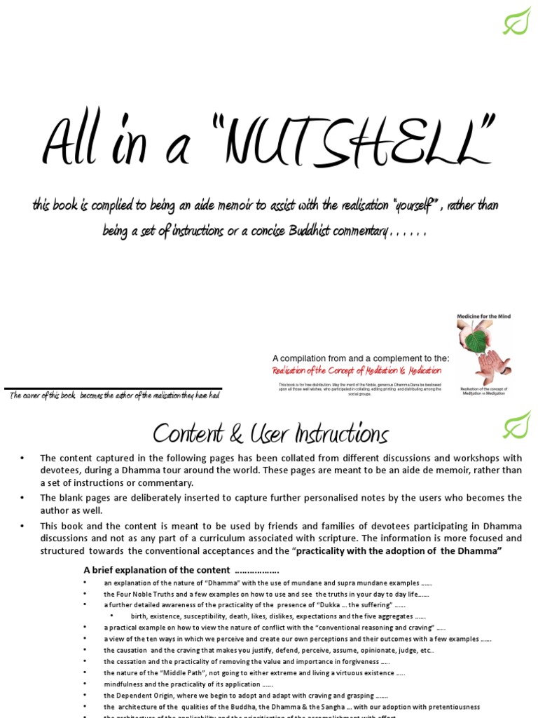 All in A Nutshell Fina Version | PDF | Karma | Mindfulness