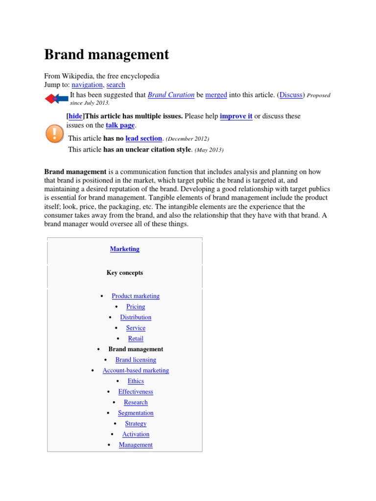 Brand Management | PDF | Brand Management | Marketing