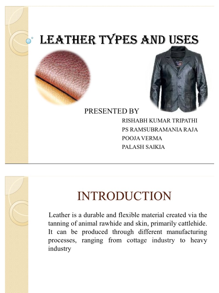 Leather Types And Uses Pdf Leather Biodegradable Materials