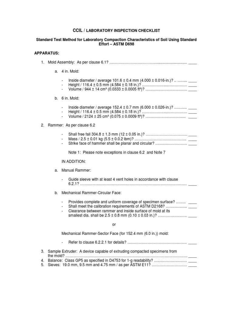 Astm D698 Pdf Engineering Nature
