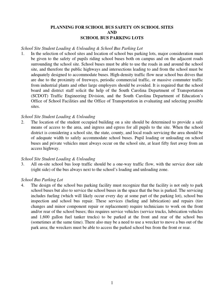 SchoolBusParkingLotDesignGuideline PDF | PDF | School Bus | Bus