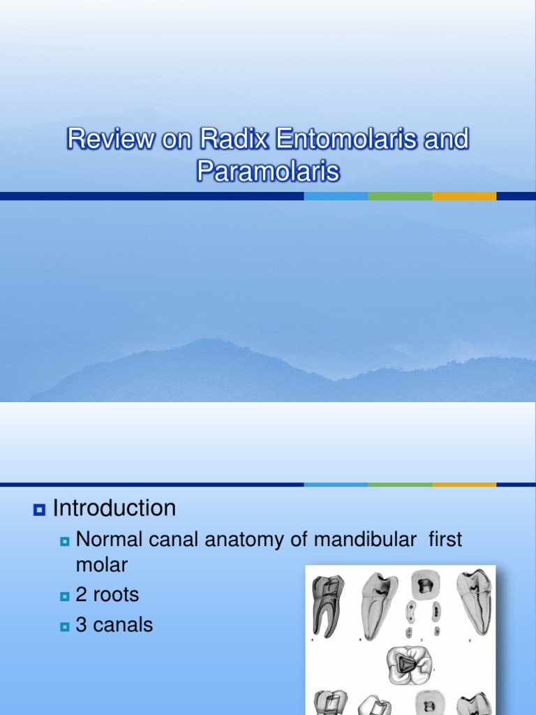 04-05-2012 Review On Radix Entomolaris and Paramolaris | PDF | Ct Scan ...