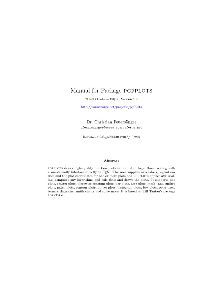 Pgfplots Manual | PDF | Computing | Computing And Information Technology