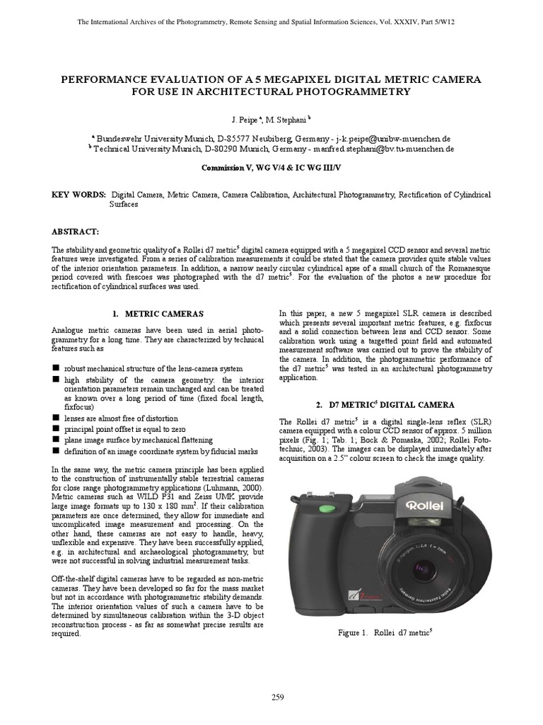 Metric Cameras | Download Free PDF | Camera | Pixel