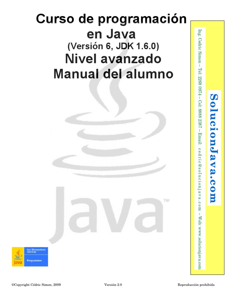 Curso de Java Avanzado | PDF | Java (lenguaje de programación) | Archivo de computadora