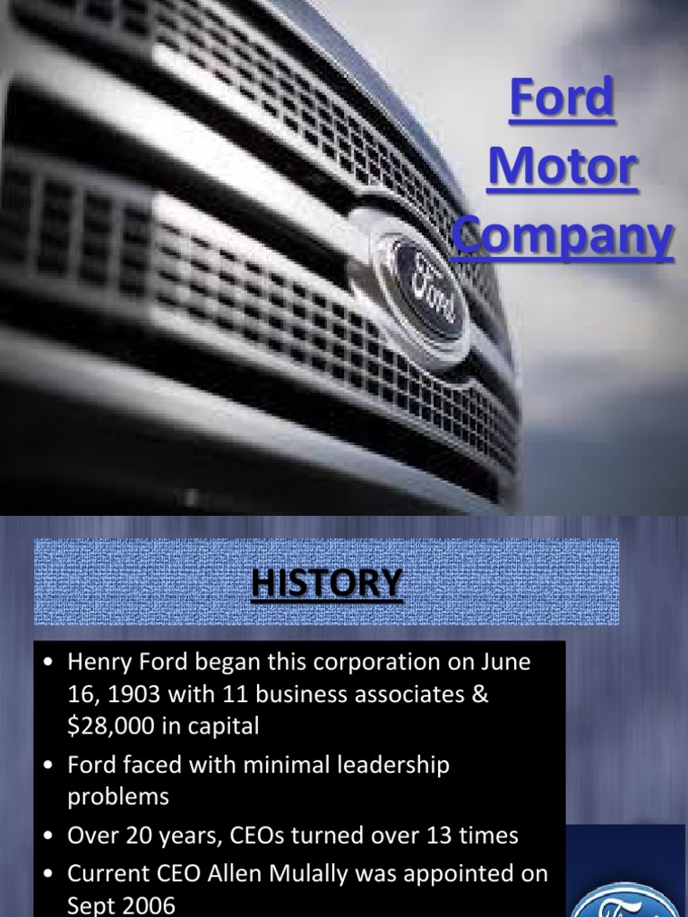 Ford Motor Company - A Case Study Presentation With Transitions | PDF ...